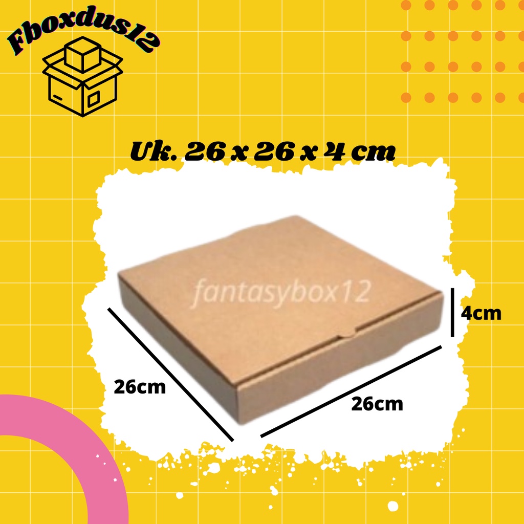 Jual Kardus Pizza/Dus/Box Pizza- Jam Dinding-Pakaian-Donut 26x26x4cm ...