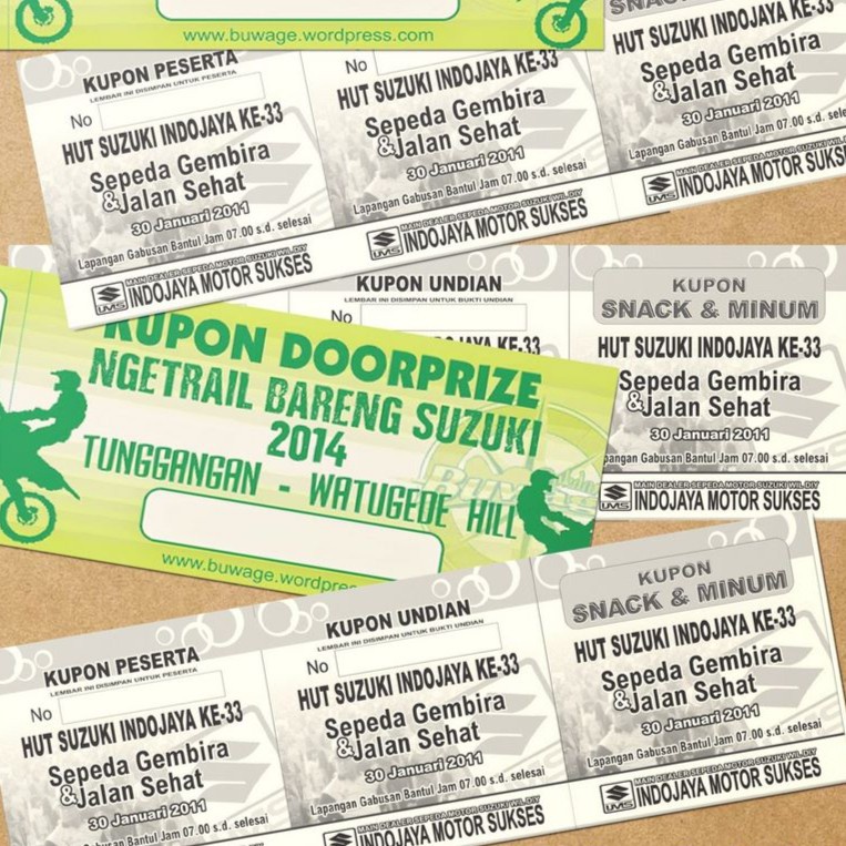 Jual CETAK KUPON/TIKET/KARCIS CUSTOM SESUAI KEINGINANMU | Shopee Indonesia