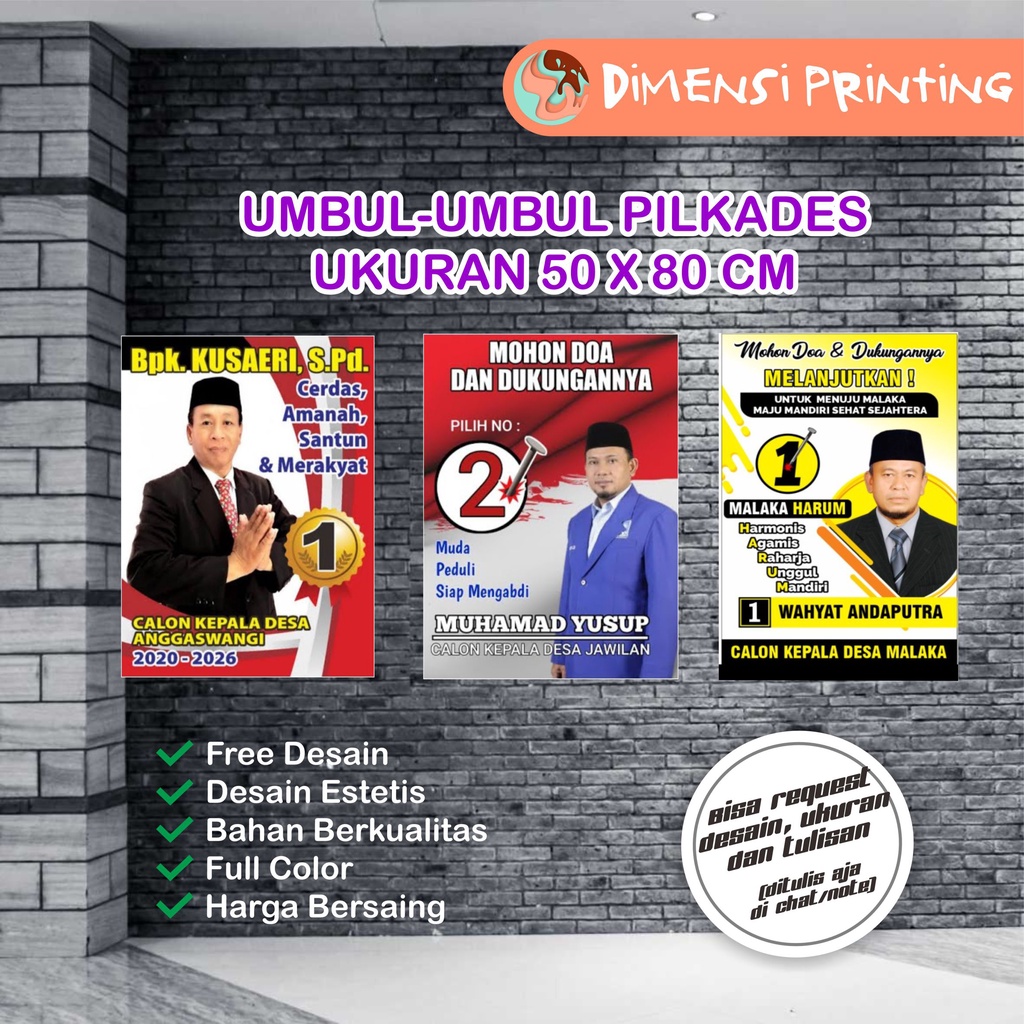 Jual spanduk keperluan partai / umbul umbul / spanduk umbul umbul ...