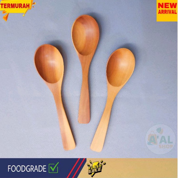 Jual SENDOK BUBUR KAYU CEKUNG SOUP FOODGRADE/ SENDOK KAYU KOREA JEPANG ...