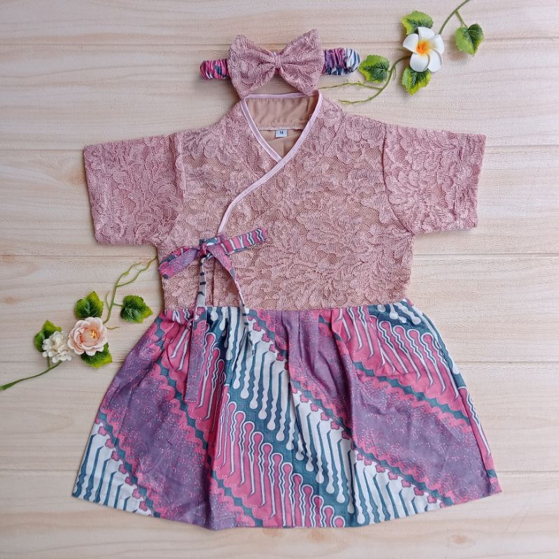 Jual Hanbok Bayi / Hanbok Batik Anak / Hanbok Brokat warna ROSEGOLD ...
