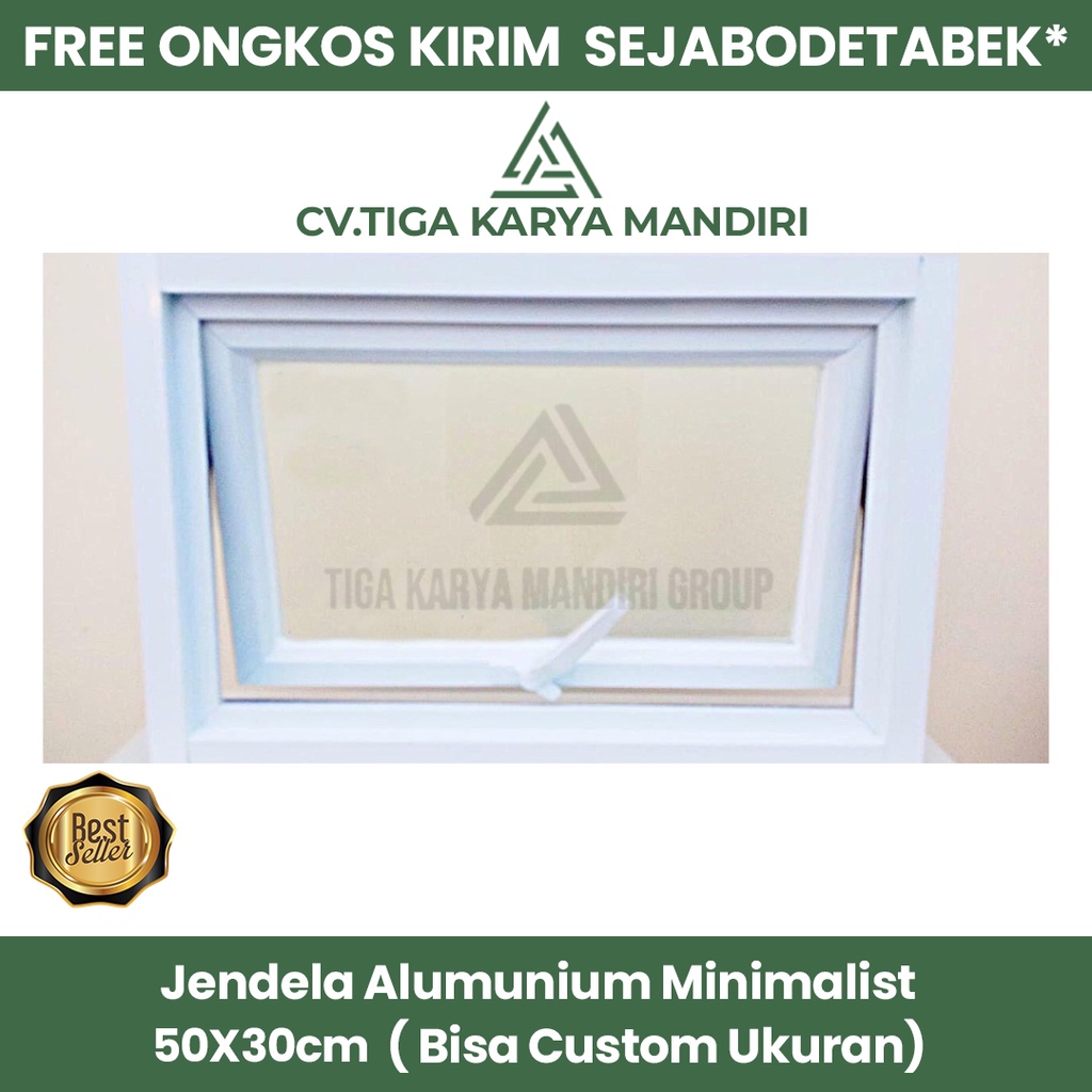 Jual Jendela Alumunium - 50x30 cm Aluminium Window Minimalis Bisa ...