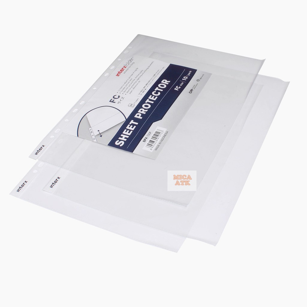 Jual INTERX Sheet Protector F4 TRANSPARANT - PP Pocket Folio [ PACK ... Jual INTERX Sheet Protector F4 TRANSPARANT - PP Pocket Folio [ PACK ...