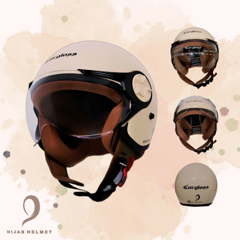 Jual Helm Cargloss Hijab YRH YRM Half Face - ORIGINAL & SNI | Shopee ...