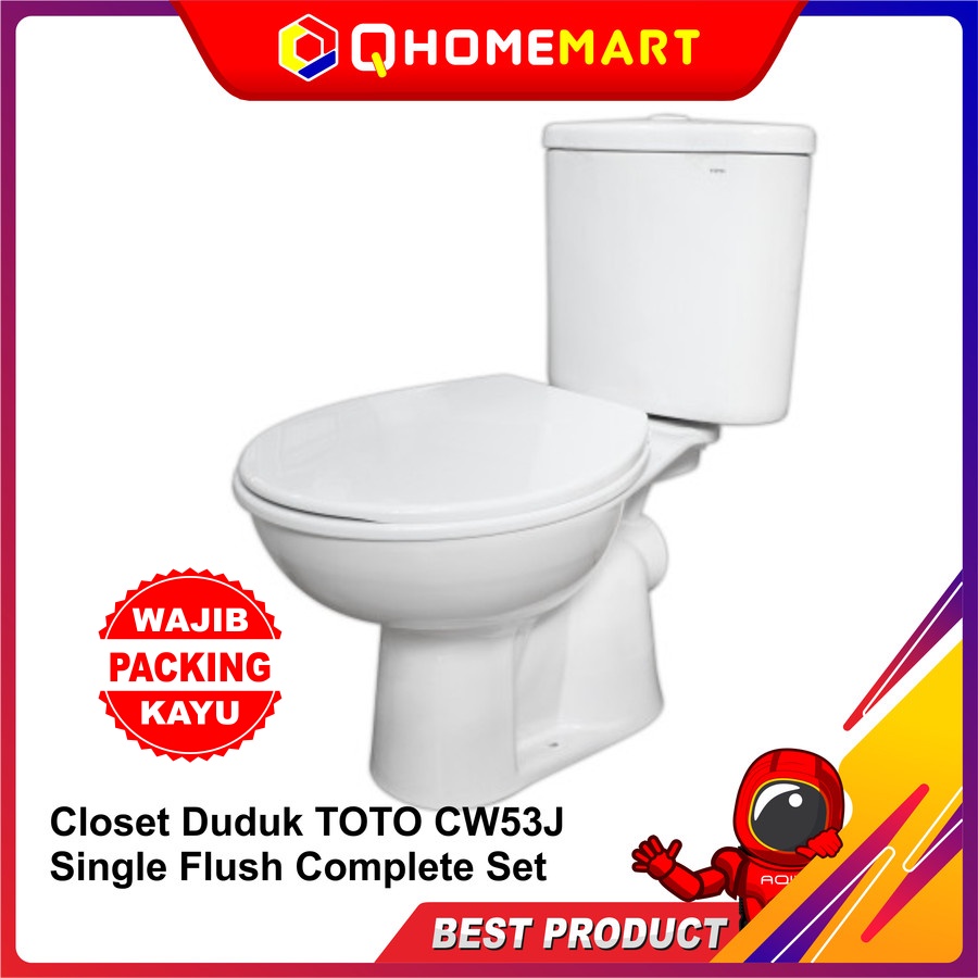Jual CLOSET DUDUK TOTO CW53J ORIGINAL TOILET DUDUK TOTO MONOBLOCK ...