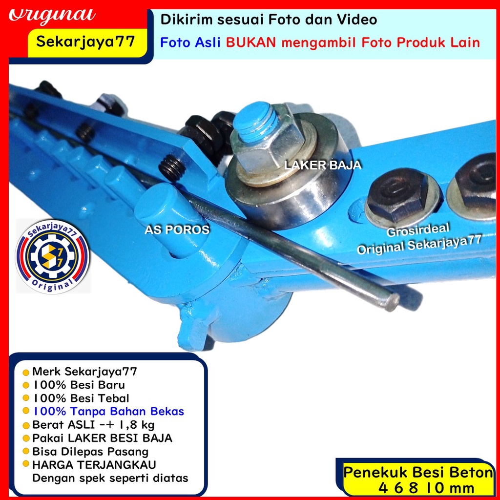 Jual Alat tekuk besi beton Alat Penekuk Besi LAKER / LAHER /BEARING ...