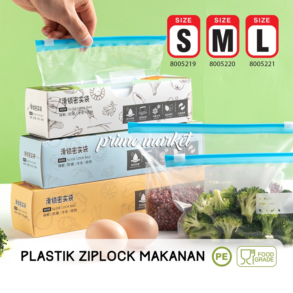 Jual Plastik Ziplock Pouch Ziplock Reusable Fresh Bag Kantong Kulkas ...