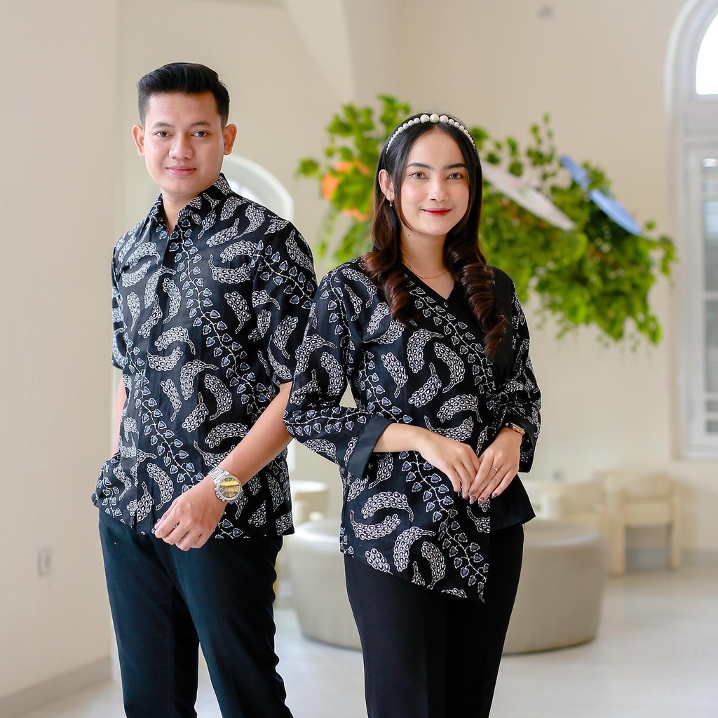 Jual Benang Raja Batik Couple Pria Wanita Motif Padi | Shopee Indonesia