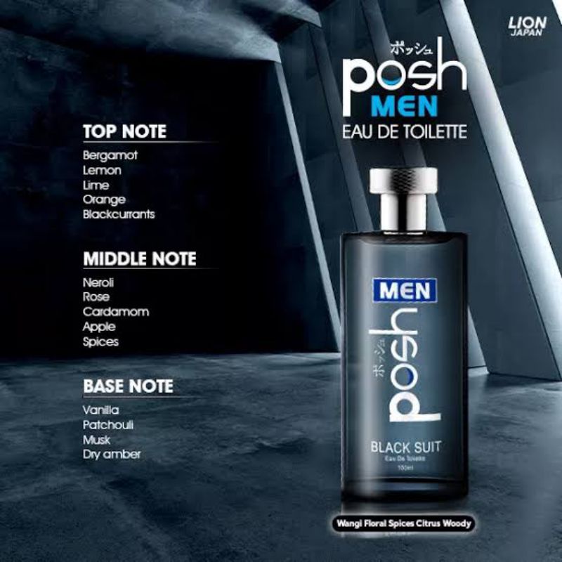 Jual Posh Men Eau De Toilette Black Suit 100ml (Parfume Cowo) | Shopee ...