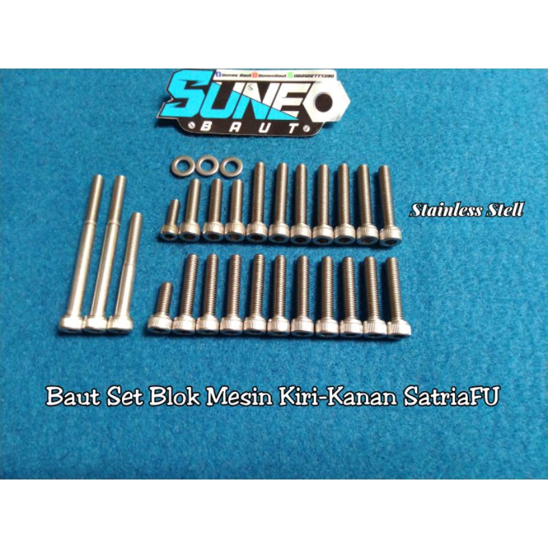 Jual Baut L Blok Mesin Satria FU karbu ( Baut L Stainless ) | Shopee Indonesia