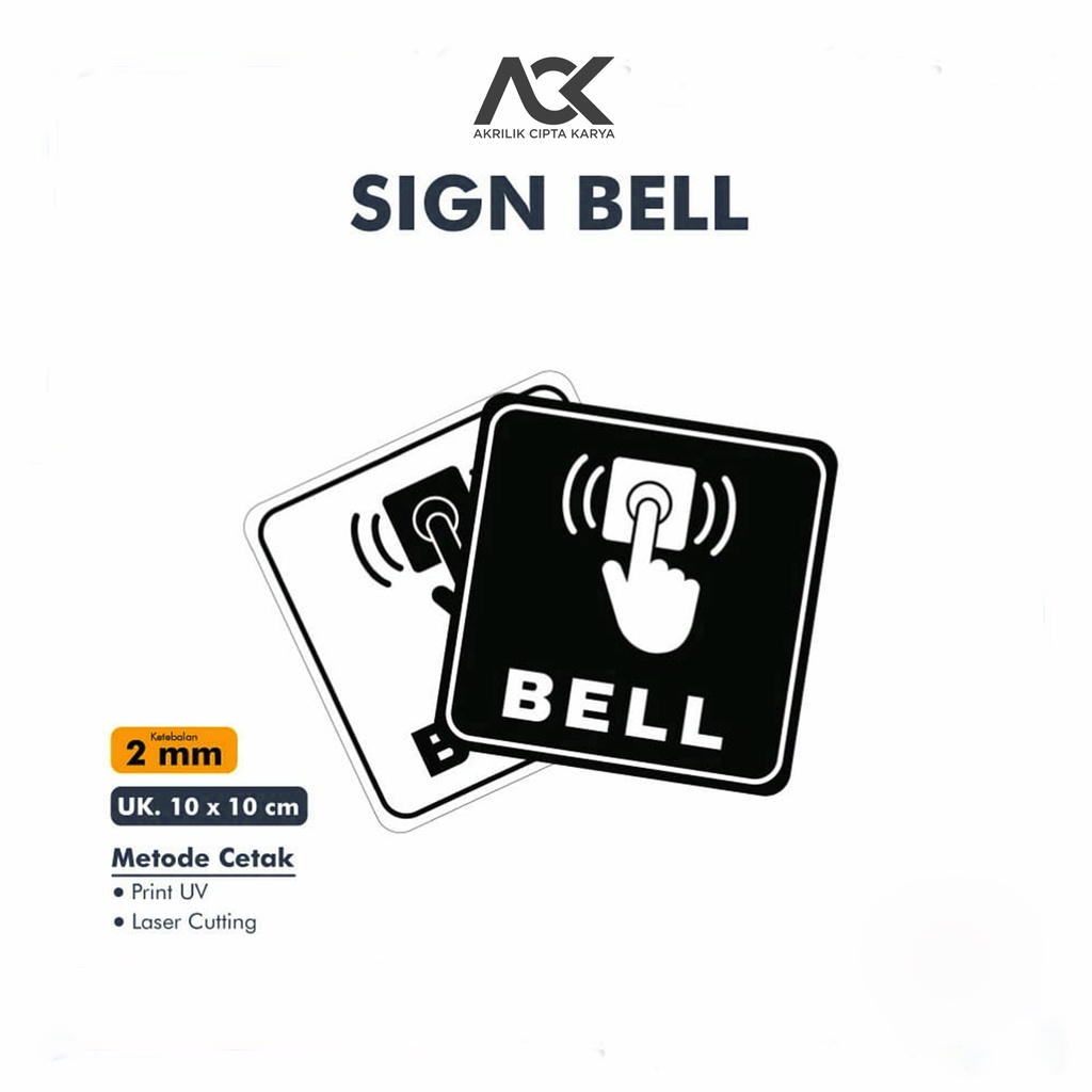 Jual BEL DINDING TEMBOK / PAPAN BEL / BELL SIGN AKRILIK / ACRYLIC SIGN ...