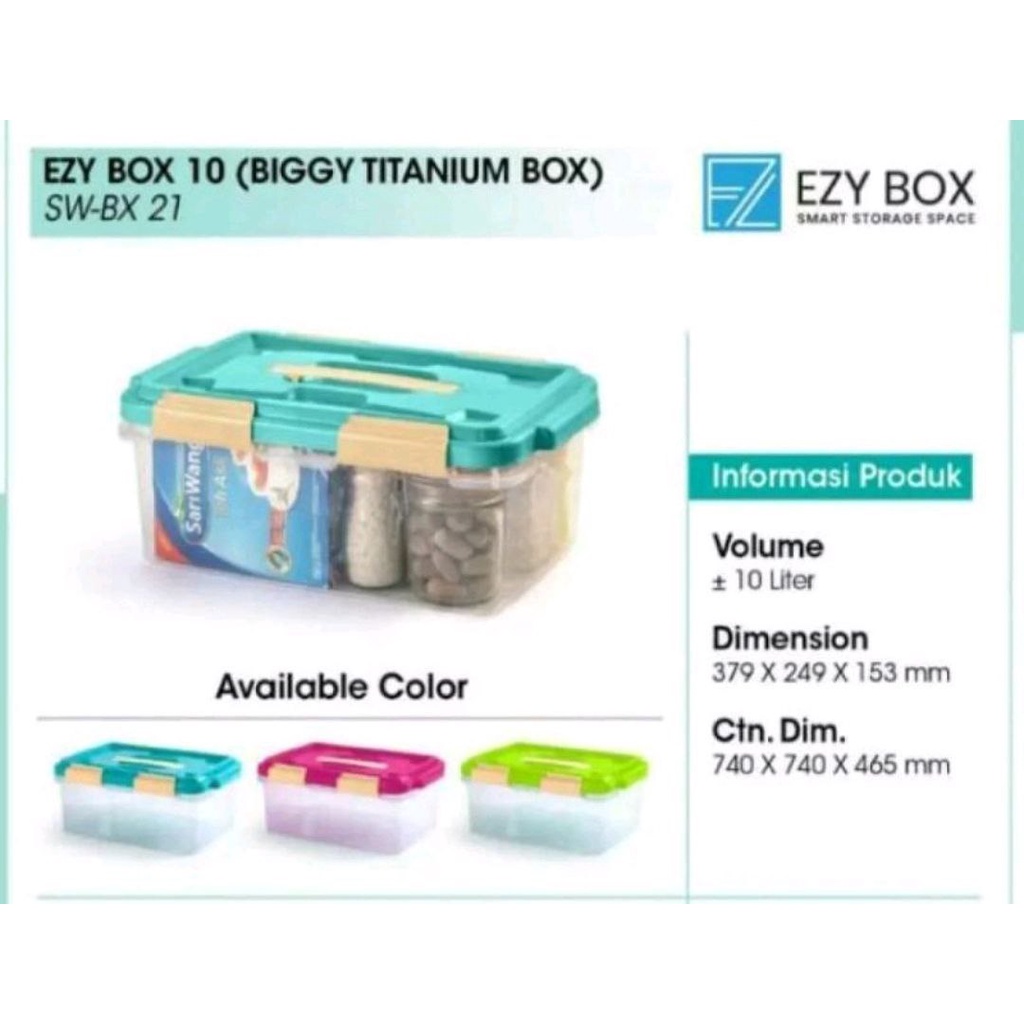 Jual Container Box - Ezy Box 10 Liter - Box Penyimpanan - Box Container ...