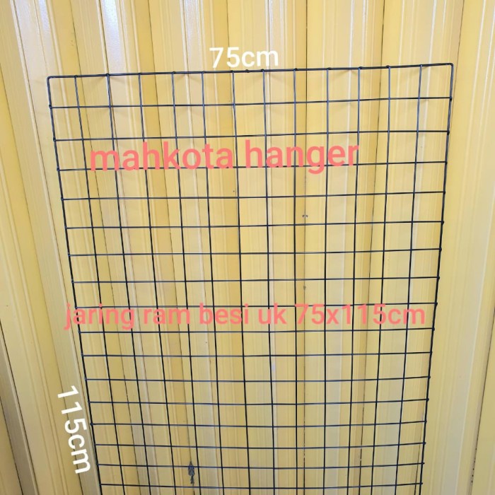 Jual Rak Jaring Ram Besi Dinding Hitam Ukuran 75X115 Gantungan Hook Ram ...