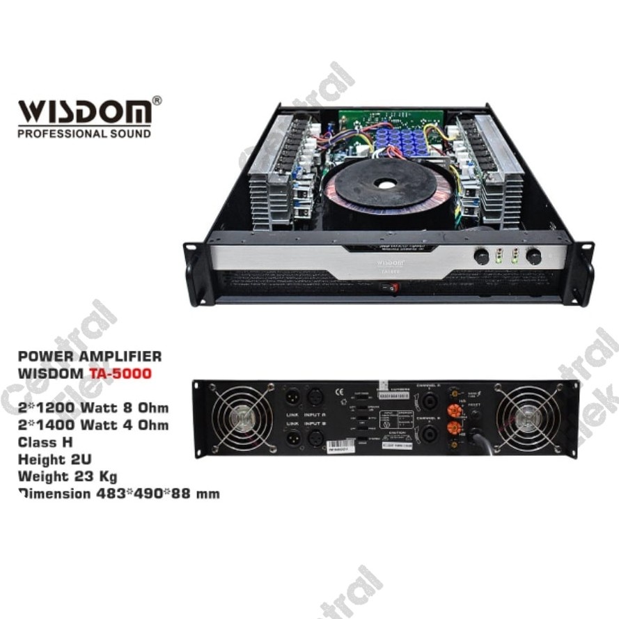 Jual power wisdom ta5000 ta-5000 profesional power amplifier | Shopee ...
