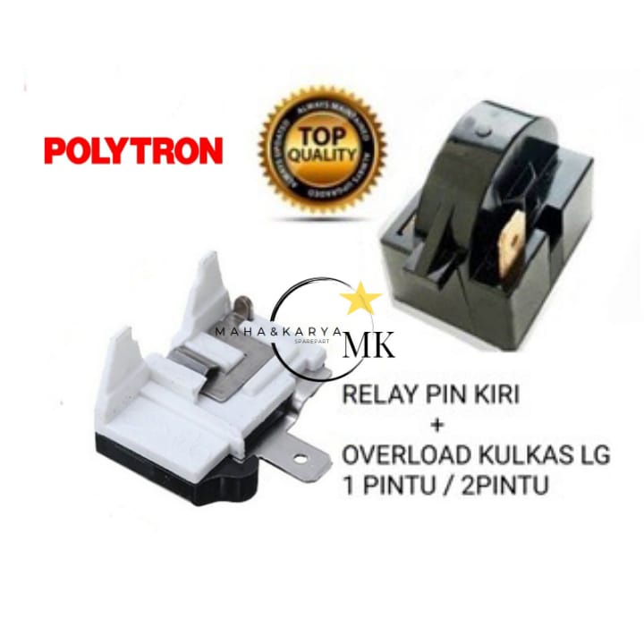 Jual [ COD] Relay 1 Pin Kiri + Ptc Overload Kulkas POLYTRON 1 Pintu / 2 ...
