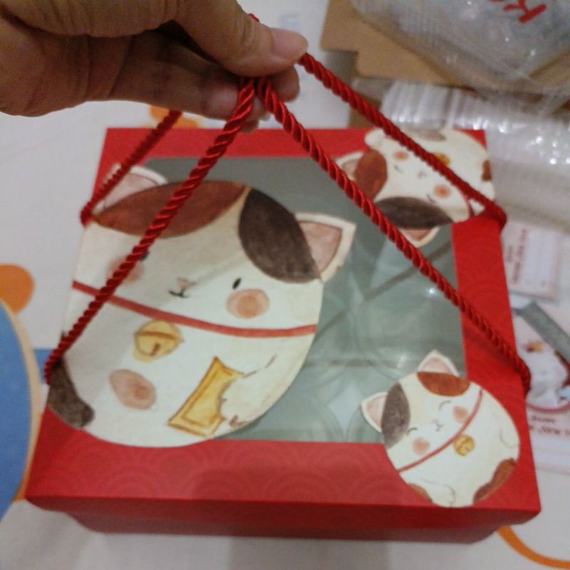 Jual Lucky Cat Chinese New Year hampers box 22x22 kotak imlek CNY 22x22 ...