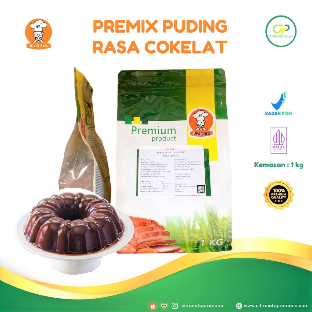 Jual R&B Premix Pudding Chocolate / Tepung Puding Coklat / Silky ...