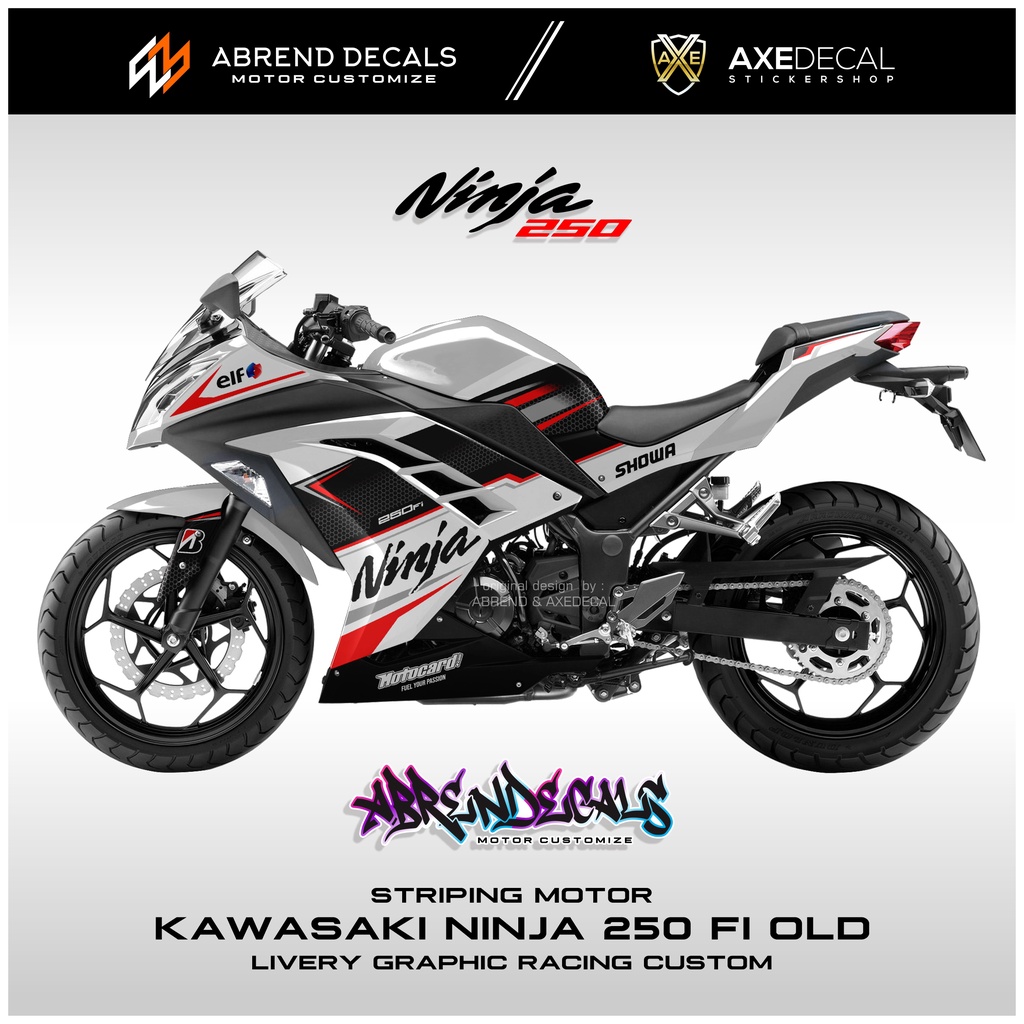 Jual Striping Ninja 250 Fi Old Grafis Custom / Stiker Motor kawasaki ...