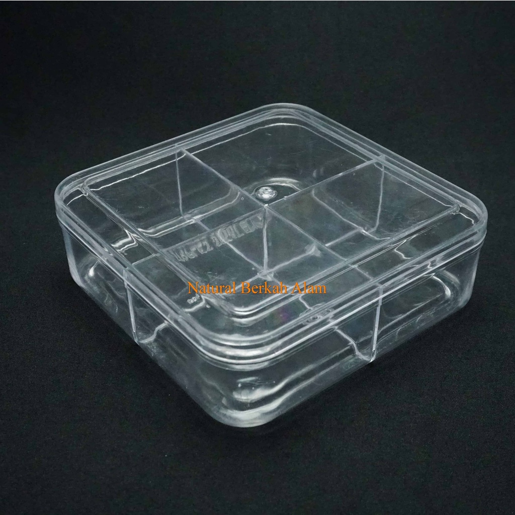 Jual Toples Kue Lebaran 500 Gr Sekat 4 Kotak / Toples Plastik / Toples ...