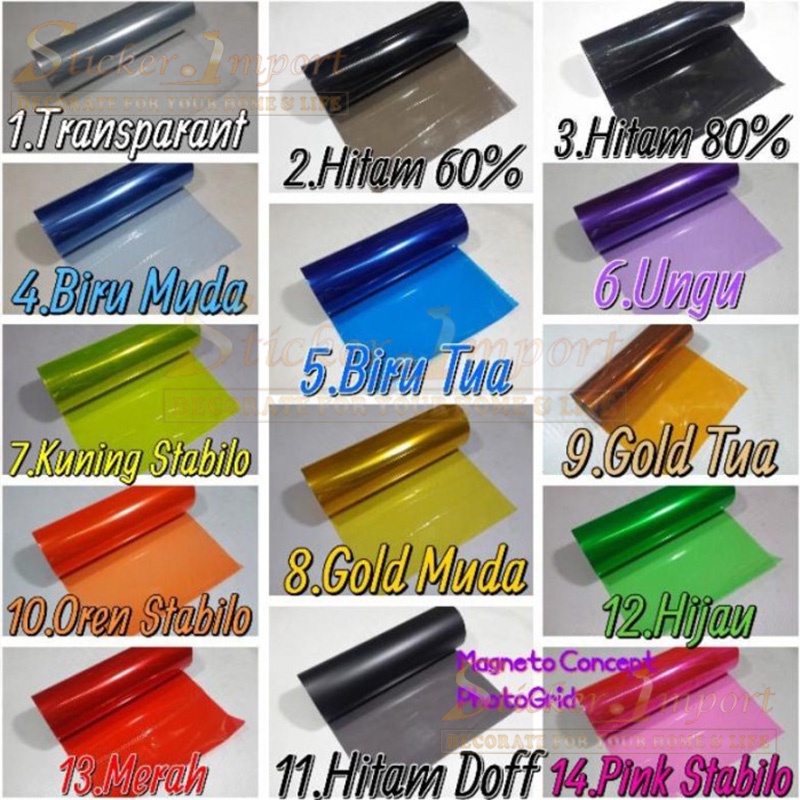 Jual [Sticker.import] Sticker lampu / Sticker Lampu Hybrid /mika lampu ...