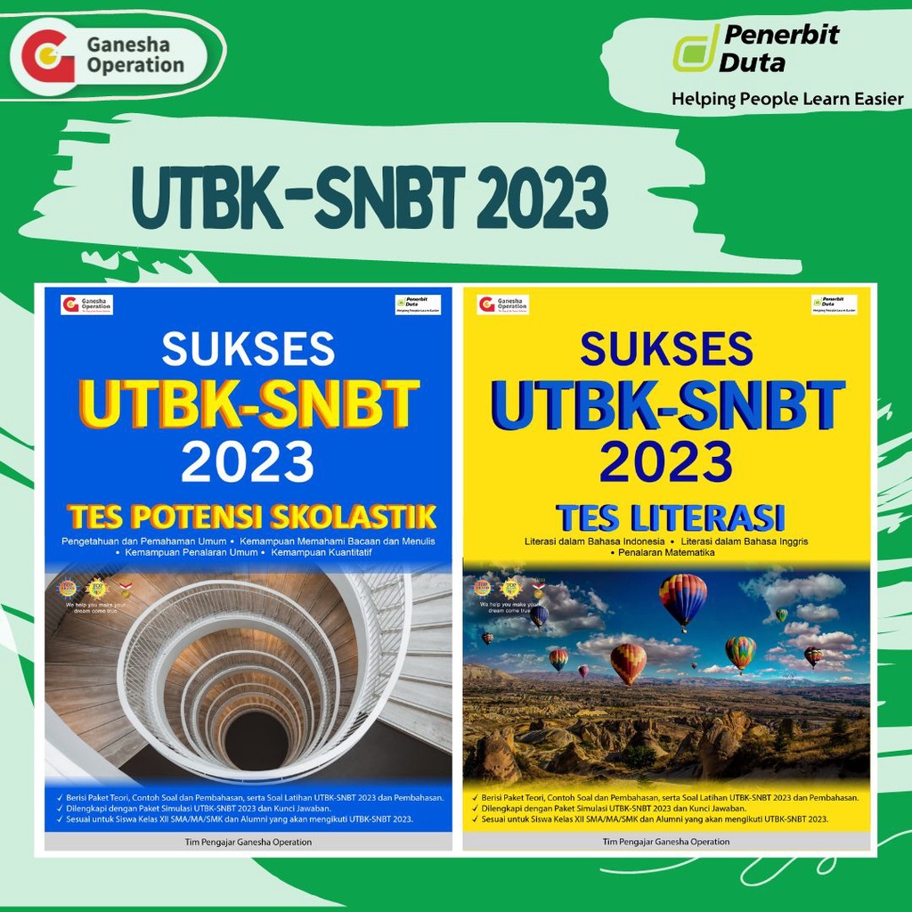 Jual SUKSES UTBK SNBT TES POTENSI SKOLASTIK TES LITERASI PENERBIT DUTA ...