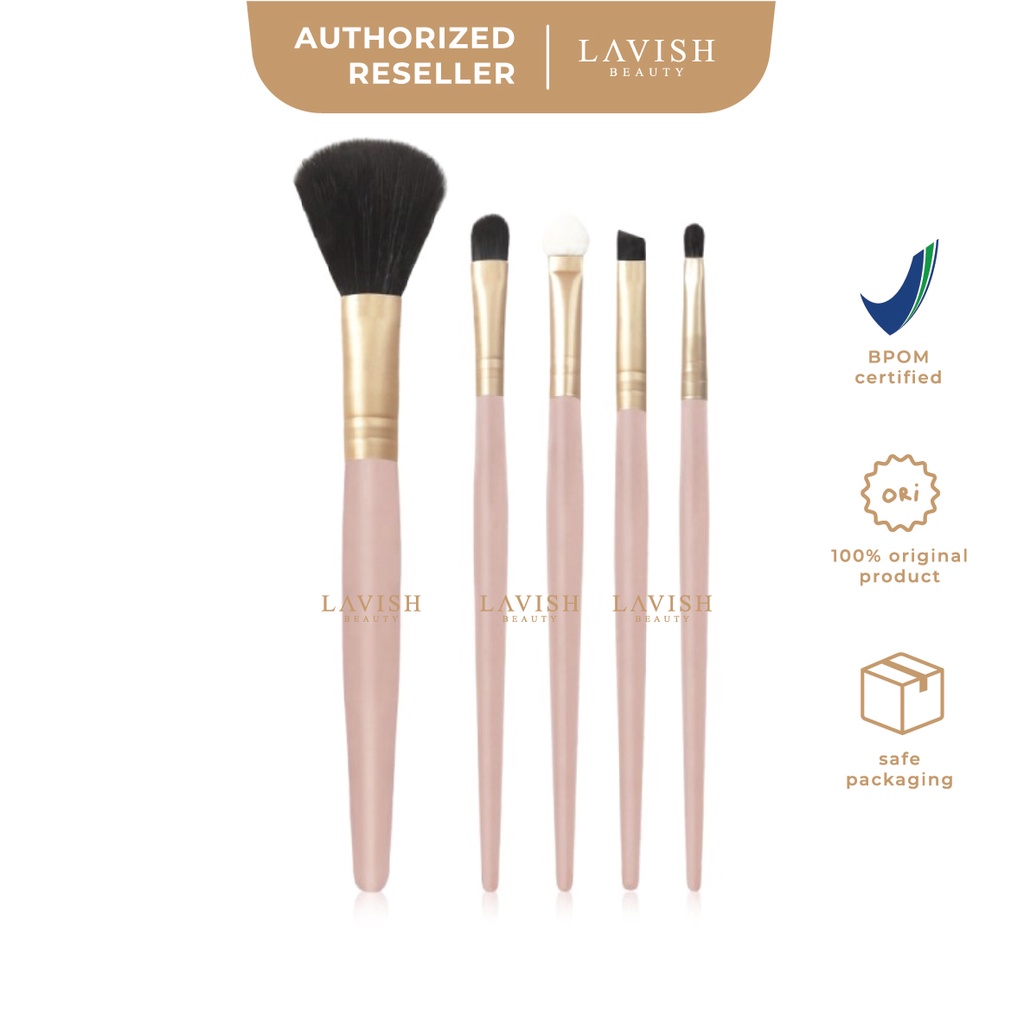 Jual GLAMFIX Excellent Brush Set Make Up 5pcs | Shopee Indonesia