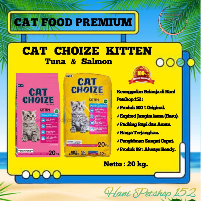 Jual (INSTANT) CAT CHOIZE KITTEN CAT FOOD NETTO 20 KG TUNA & SALMON ...