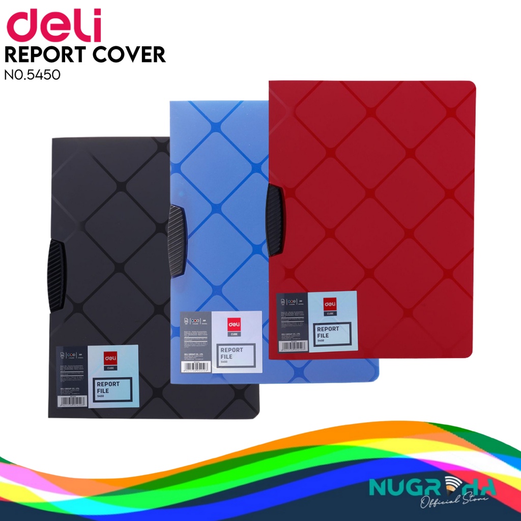 Jual Deli Map File Report A4 Warna Polos 5450 | Shopee Indonesia