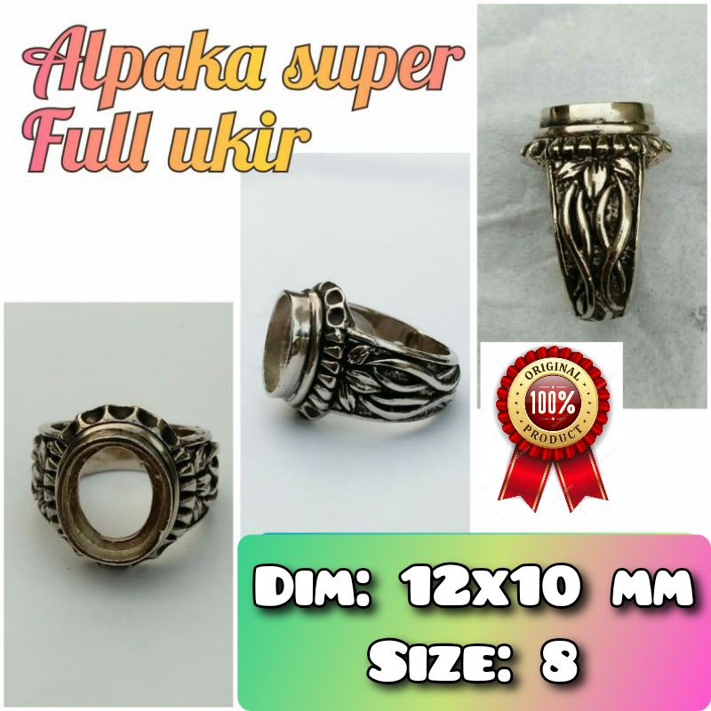Jual emban batu akik dan permata alpaka super alpaka bakar.33 | Shopee ...