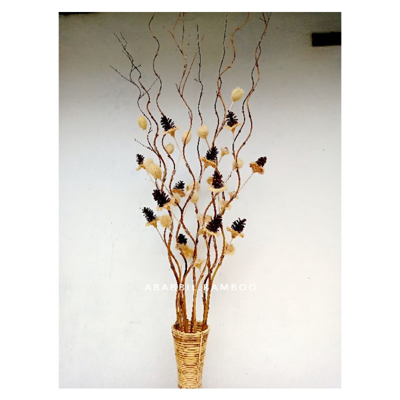 Jual 5 bambu ulir BUNGA JAMBE pinang rustic | Shopee Indonesia