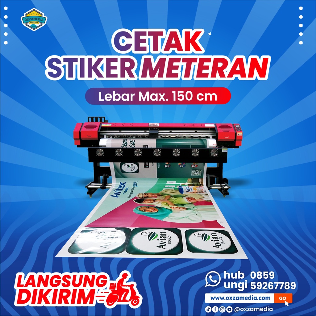 Jual CETAK STIKER VINYL METERAN MURAH - WATERPROOF [HASIL CETAK TAJAM ... Jual CETAK STIKER VINYL METERAN MURAH - WATERPROOF [HASIL CETAK TAJAM ...