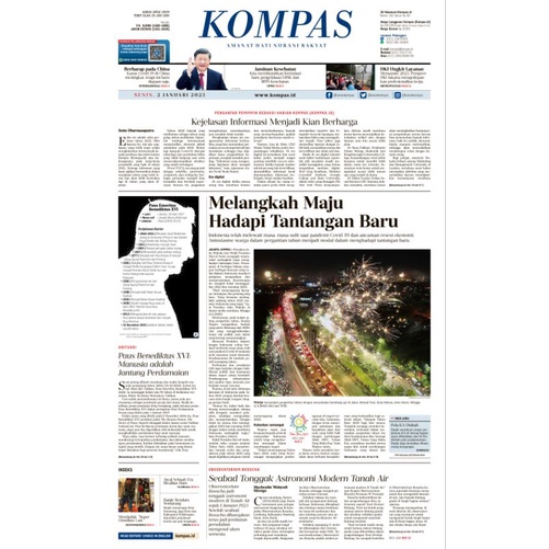 Jual KORAN KOMPAS EDISI JANUARI 2023 | Shopee Indonesia Jual KORAN KOMPAS EDISI JANUARI 2023 | Shopee Indonesia