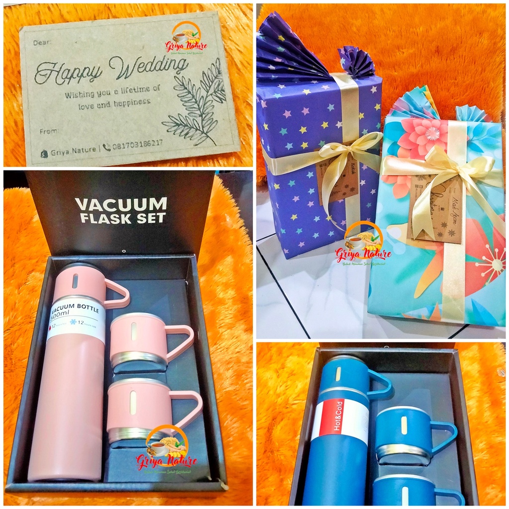 Jual [COD] Kado Pernikahan / Termos Set + CANGKIR 4 in 1 | Wedding Gift ...