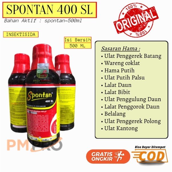 Jual Spontan 400 Sl 500 Ml Obat Racun Semprot Pembasmi Hama Ulat Bulu ...