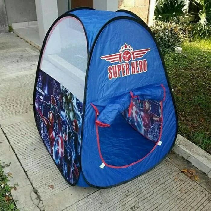 Jual Tenda anak segitiga super hero ( mandi bola ,camping ,mainan ...