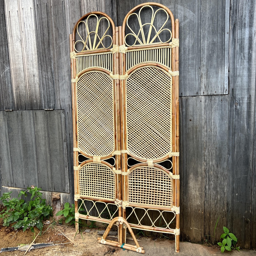 Jual Partisi Sekat Rotan Portable Lipat isi 2 Pintu | Shopee Indonesia