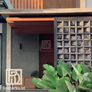 Jual Roster motif L daun abu/loster/Roster beton/Roster beton minimalis ...
