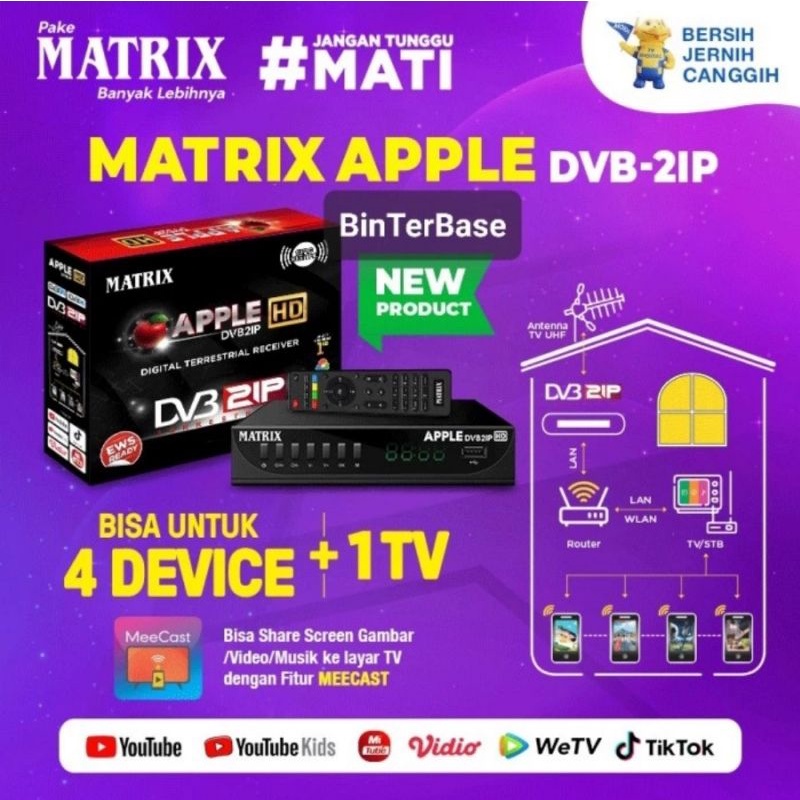 Jual STB Matrix DVB2IP Set Top Box with LAN port receiver dvb2ip TV ...