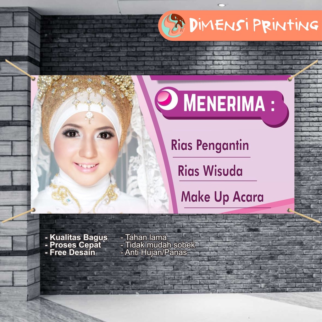 Jual spanduk rias pengantin / banner rias salon | Shopee Indonesia
