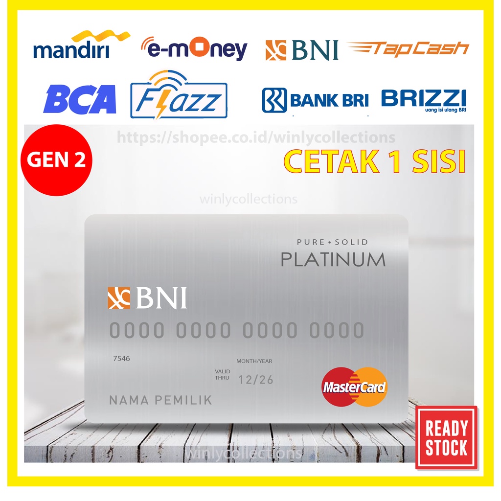 Jual EMONEY E TOLL DESAIN PLATINUM SILVER E MONEY MANDIRI GEN 2 BNI ...
