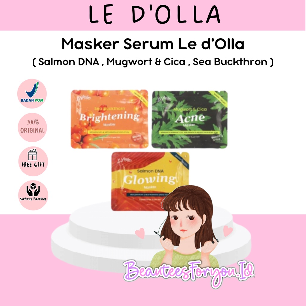 Jual Le d'Olla Masker Serum Wajah Salmon Dna Glowing Brightening Acne ...