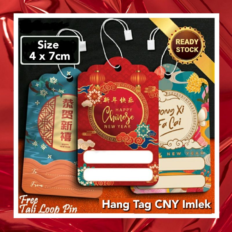 Jual CNY Hangtag Imlek Label Chinese New Year Gift Tag Kartu Ucapan ...