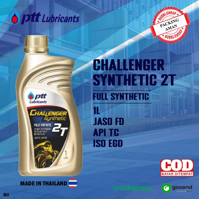 Jual PTT Lubricant Challenger Synthetic 2T - Oli Samping 2T JASO FD/TC ISO EGD 1L | Shopee Indonesia