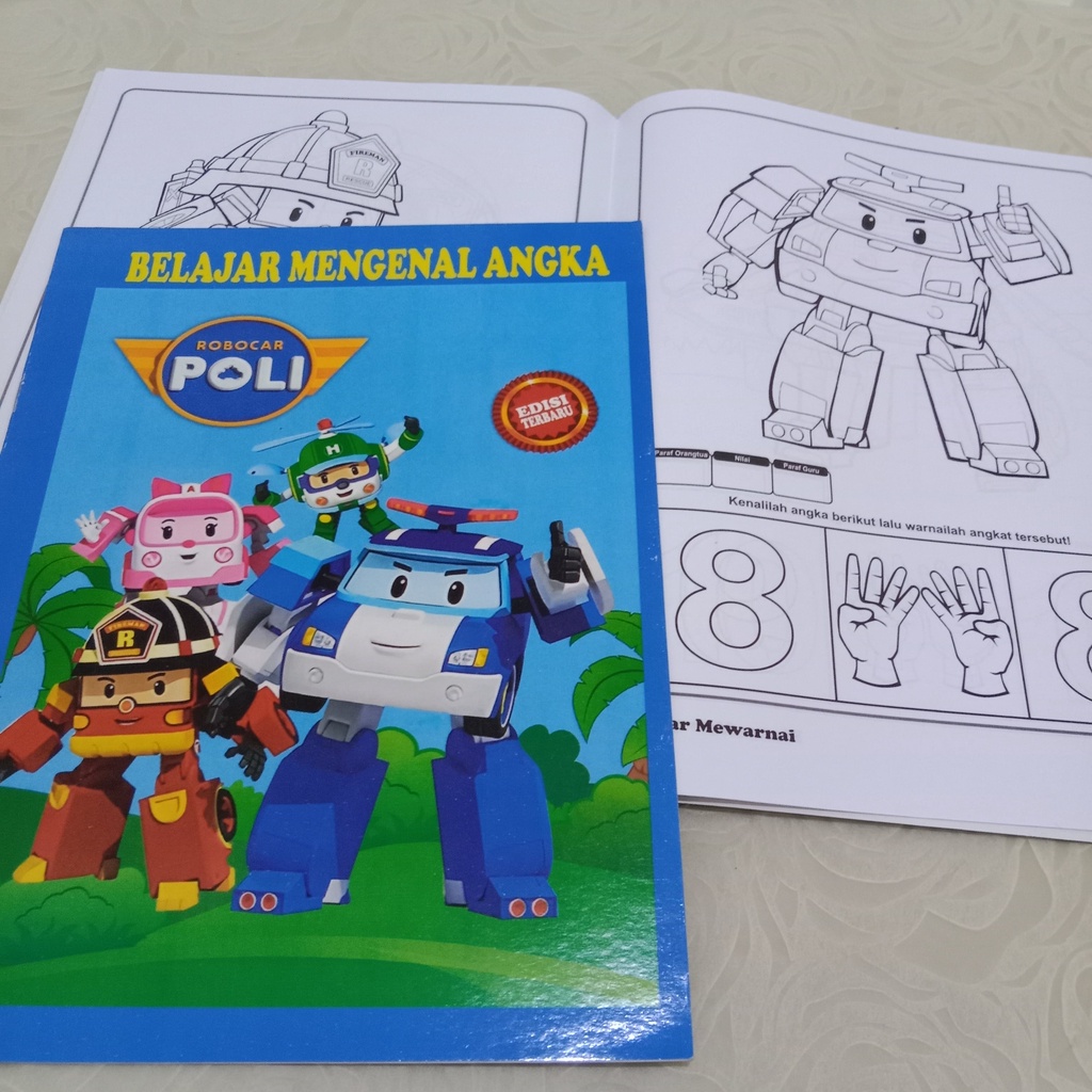Jual BUKU MEWARNAI ROBOCAR POLI | Shopee Indonesia