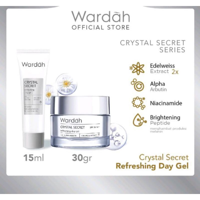 Jual Wardah Crystal Secret Refreshing Day Gel (Pelembab untuk Kulit Berminyak) | Shopee Indonesia