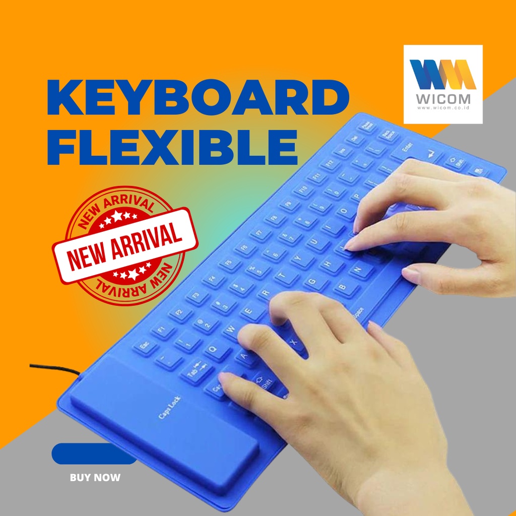 Jual Usb Keyboard Flexible USB Keyboard Karet Laptop Gulung Anti Air ...