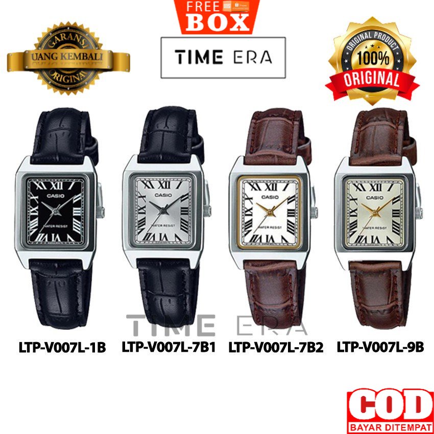 Jual Casio Original LTP-V007L-1B 7B1 7B2 9B Jam Tangan Wanita Kulit ...