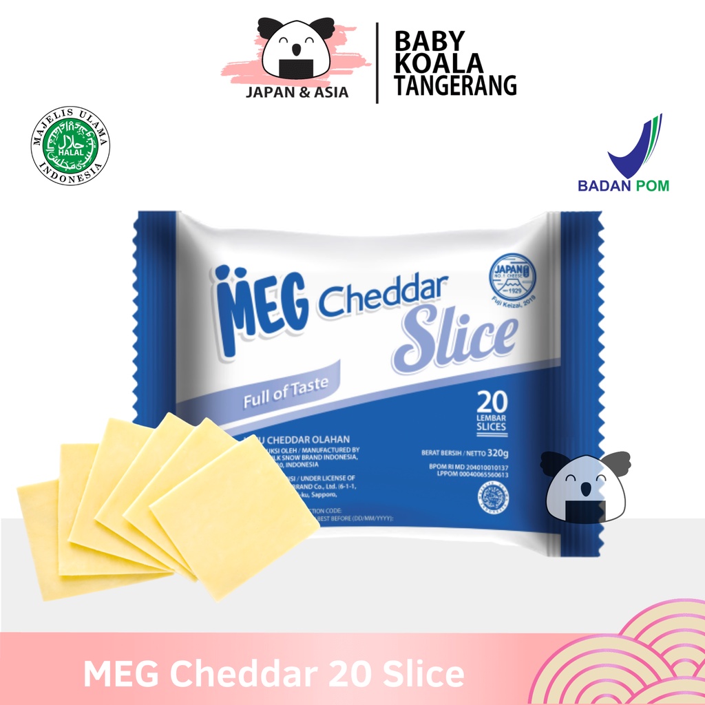 Jual MEG CHEESE Cheddar Biru Slice 20 Lembar Halal │ Chedar. | Shopee ...