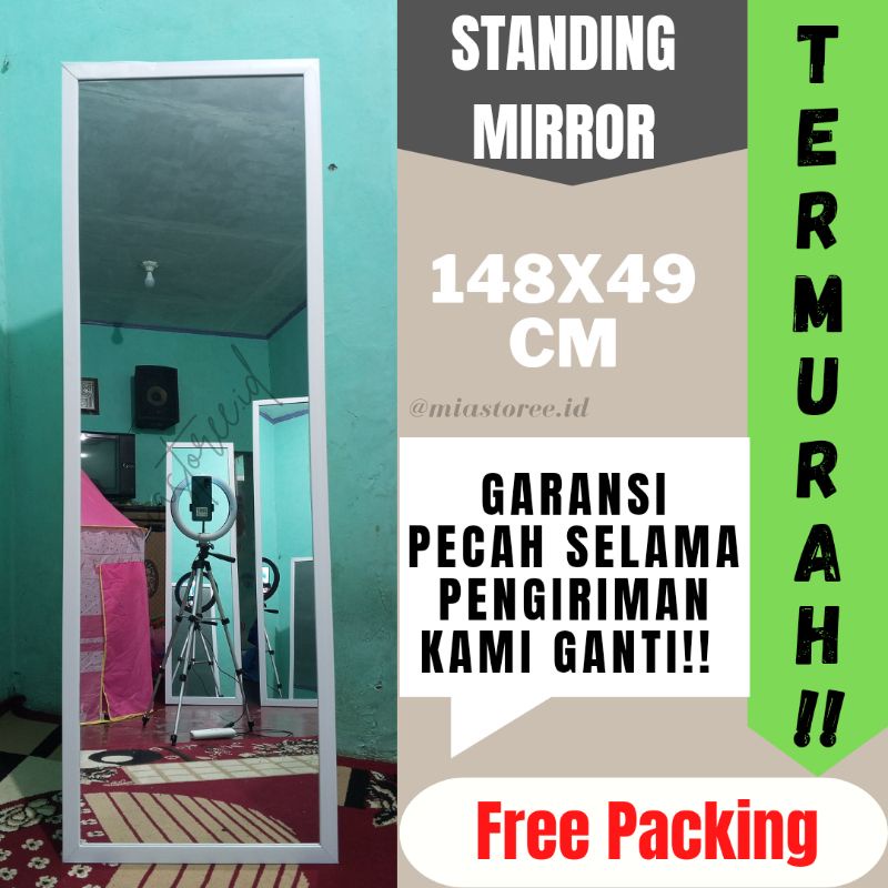 Jual Kaca Cermin Full Body Aesthetic Cermin Standing Mirror Dinding ...