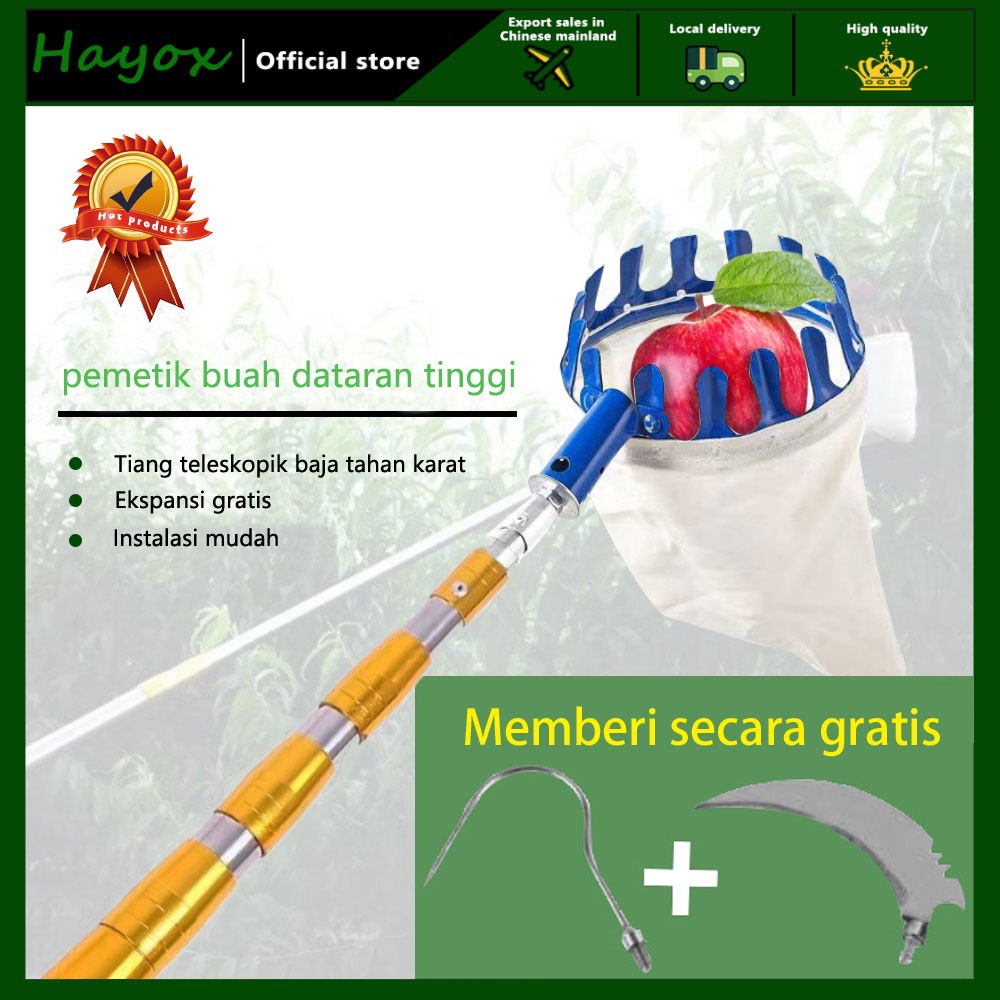 Jual Pemetik Buah nyaman cepat Pemetik Buah Teleskopik ketinggian ...